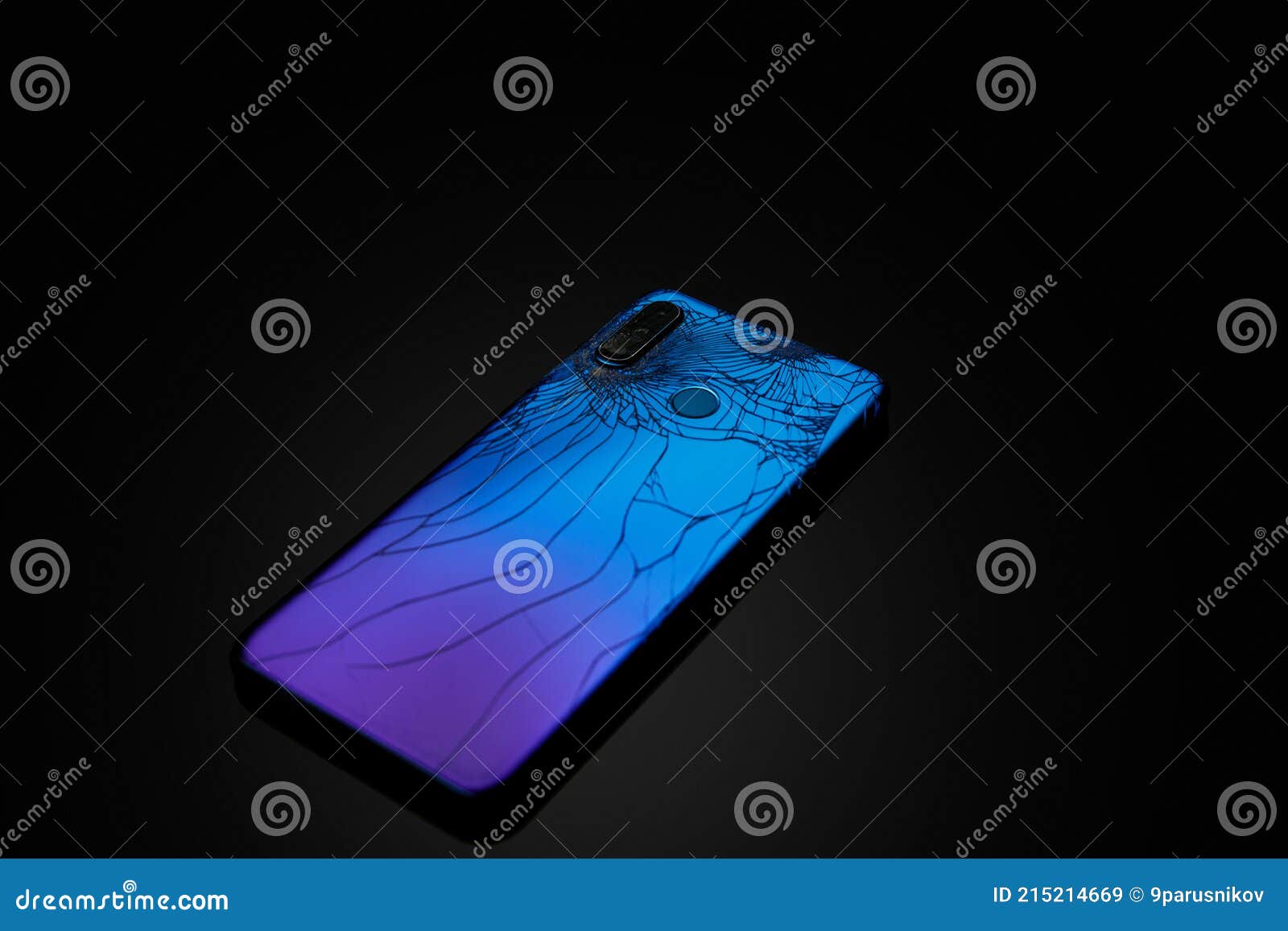 The Back Side of a Broken Phone. Spoiled Smartphone Camera Stock Image ...