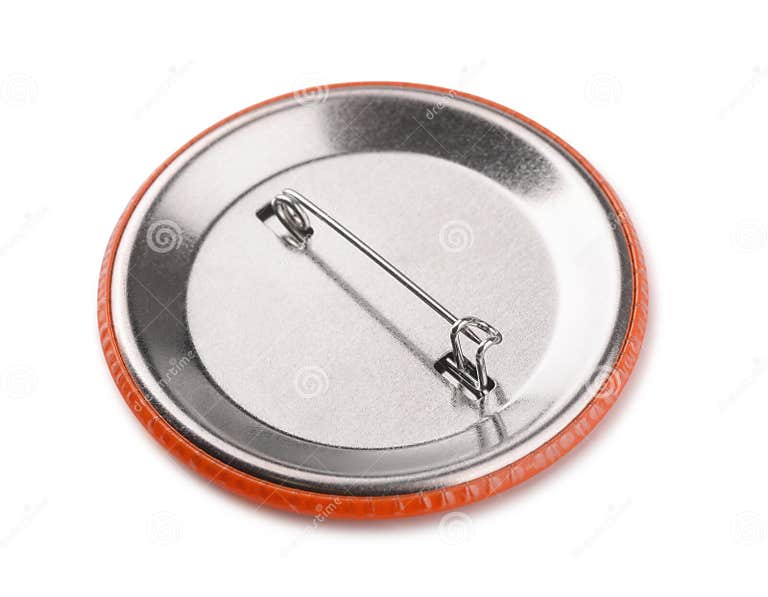 Back side of button badge stock image. Image of club - 63410645