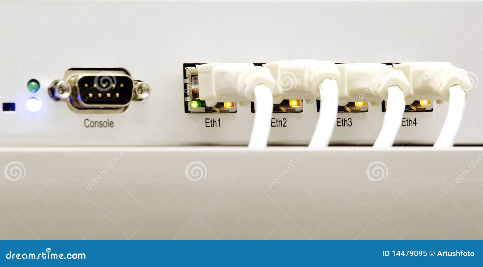 Back Side of Connected Router Stock Image - Image of cable, patch: 14479095