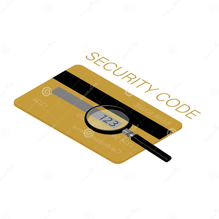 Back Side of the Credit Card with CVV Security Code Stock Illustration ...