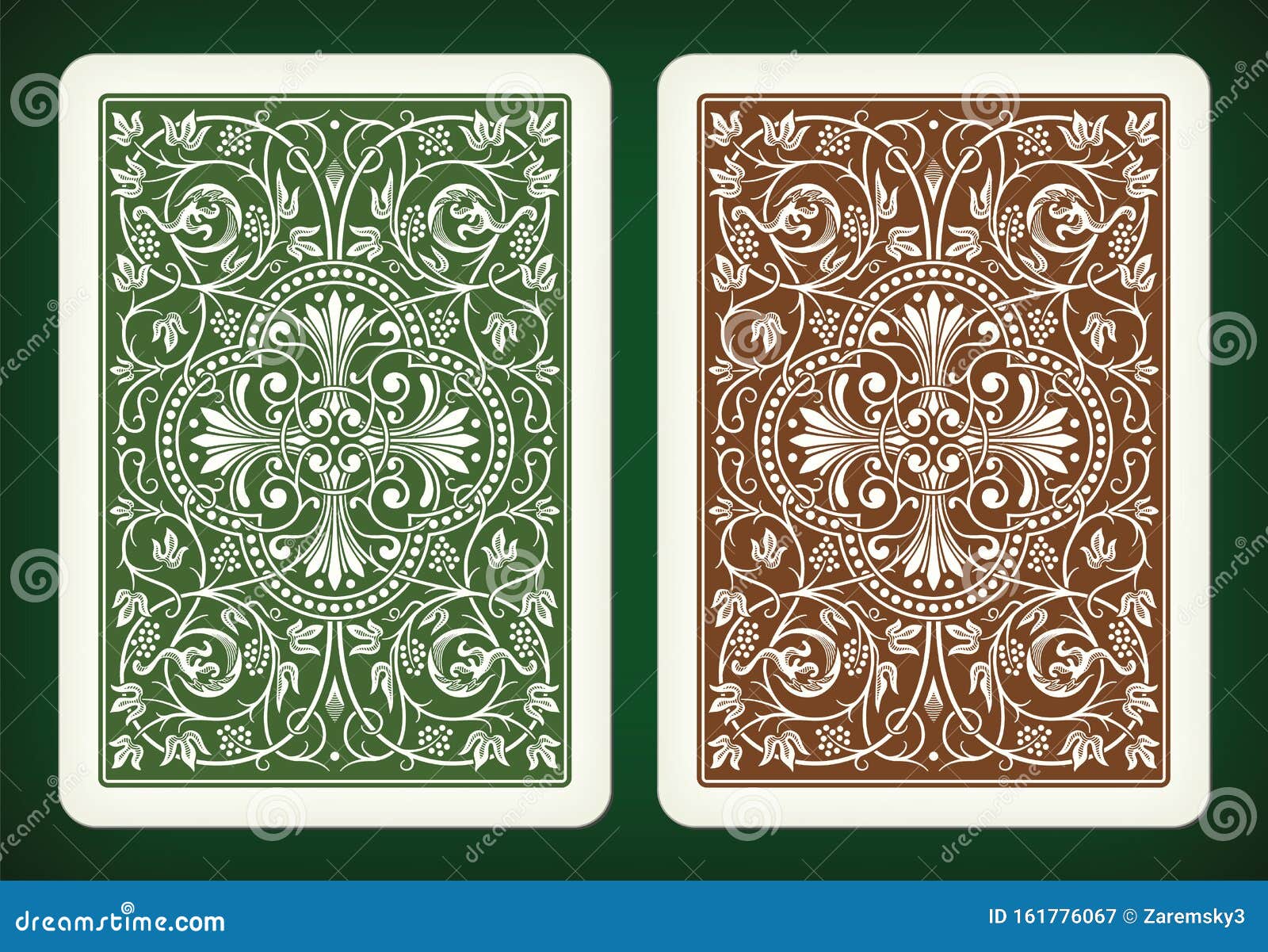 Back Side Design - Playing Cards Vector Illustration Stock Vector ...