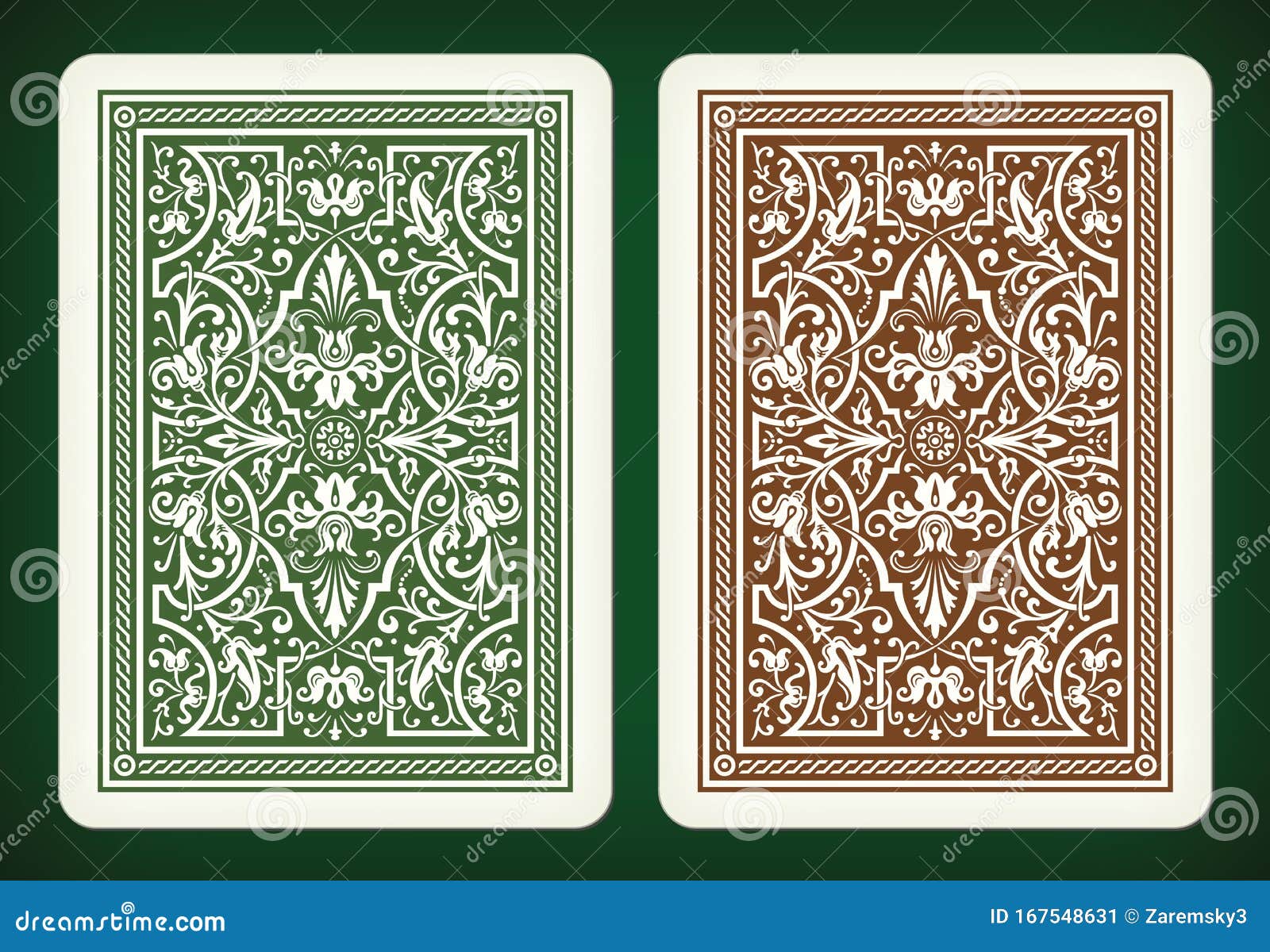 Back Side Design - Playing Cards Vector Illustration Stock Vector ...