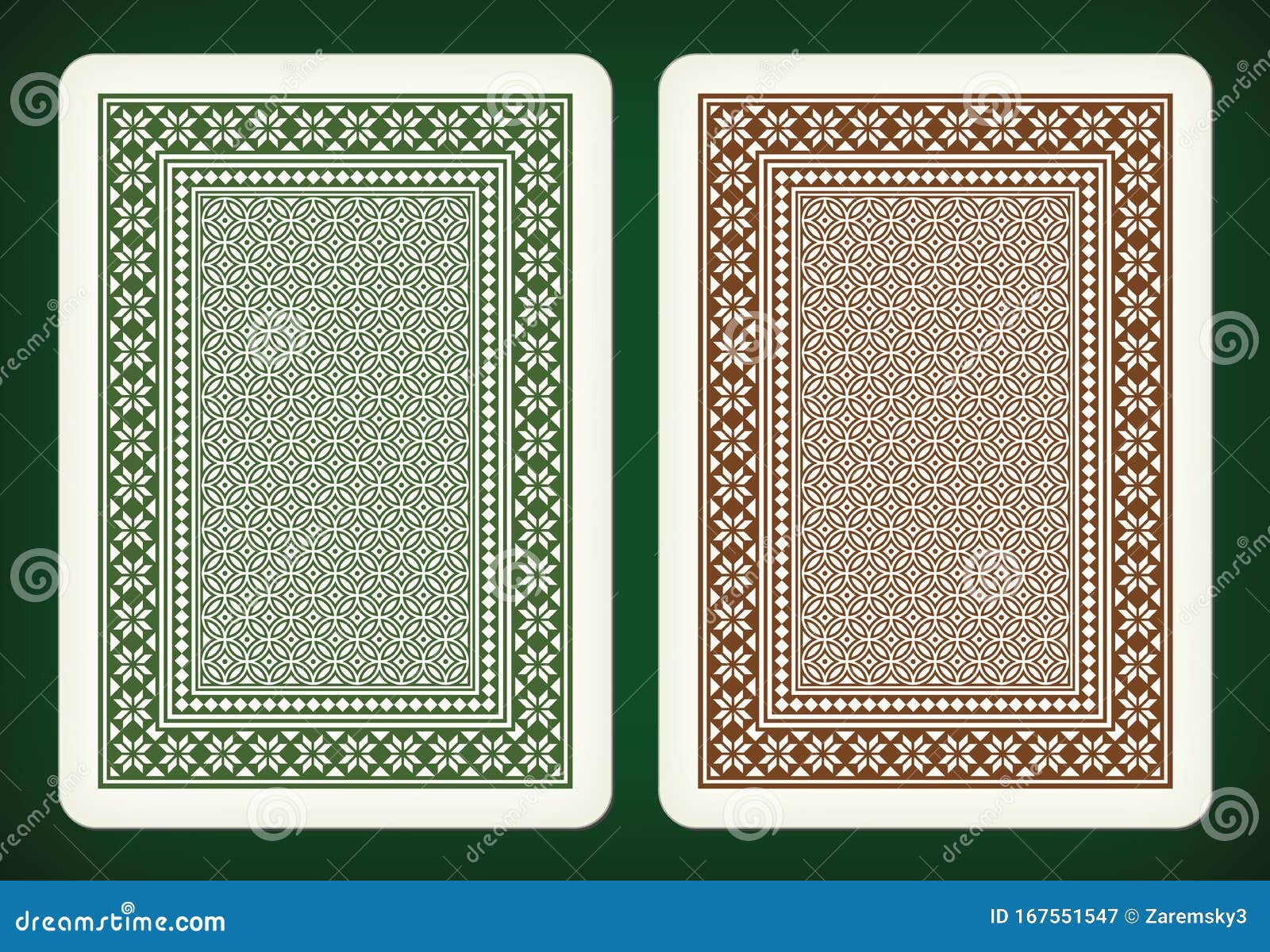 Back Side Design - Playing Cards Vector Illustration Stock Vector ...