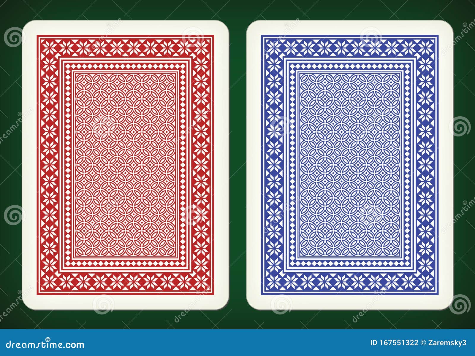 Playing Card Back Design Vector