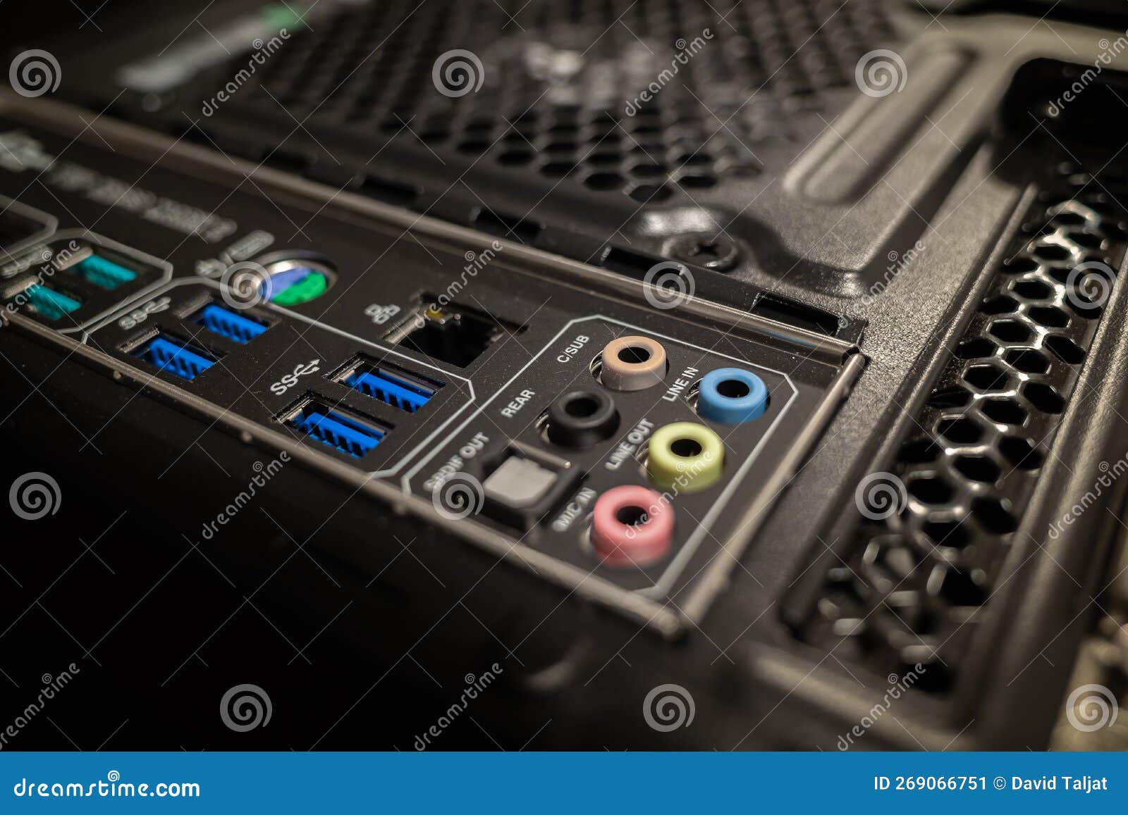 Back Side of Desktop Computer Stock Image - Image of cooler, desktop ...