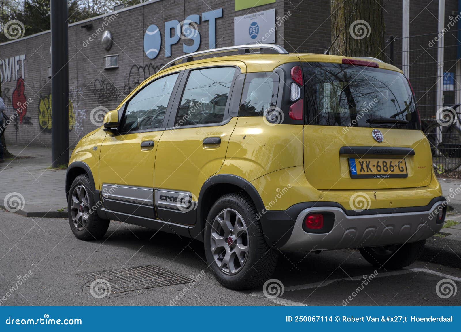 Back Side Fiat Panda Cross at Amsterdam the Netherlands 30-3-2022 ...