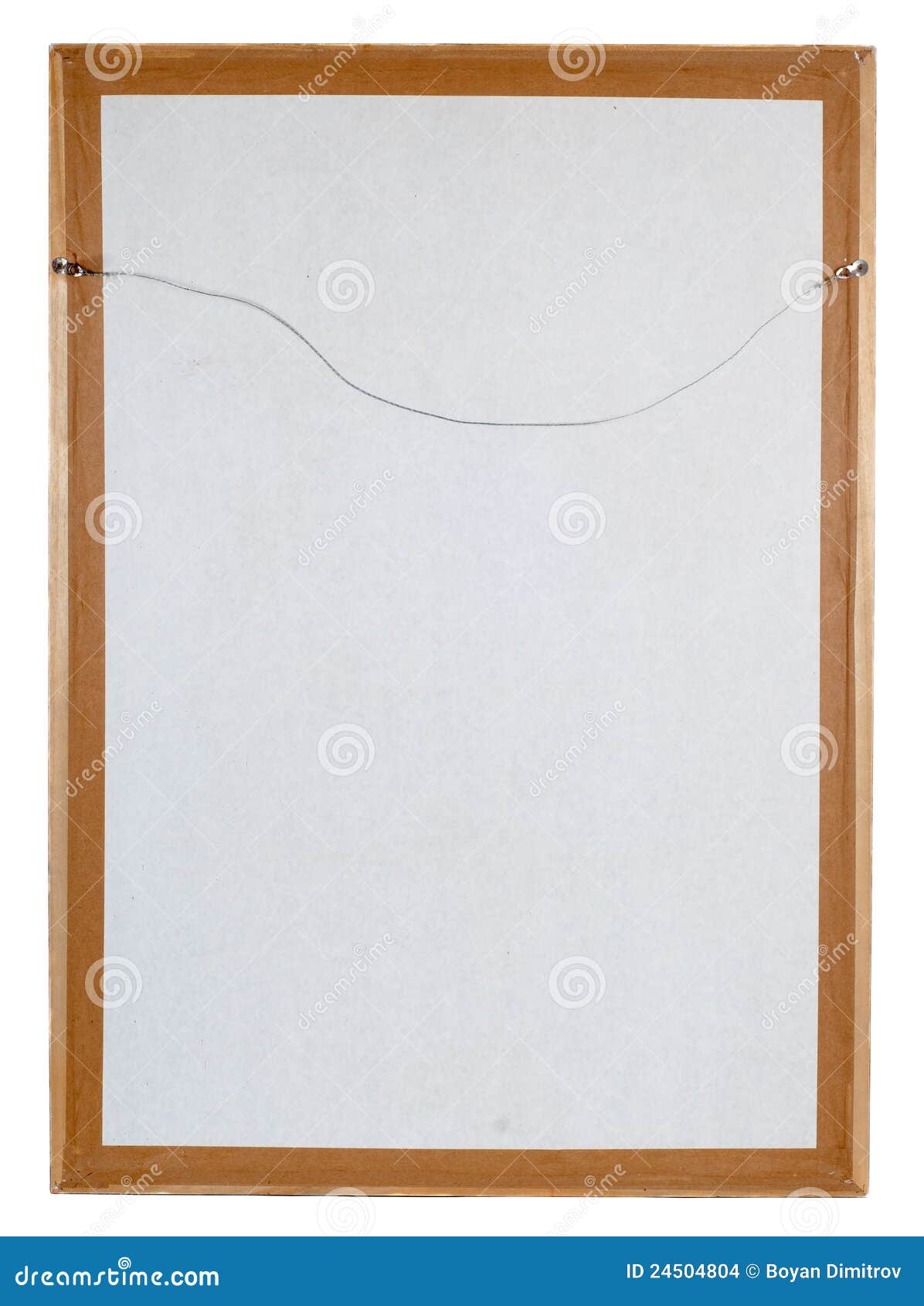 Back side on frame stock photo. Image of aging, isolated - 24504804