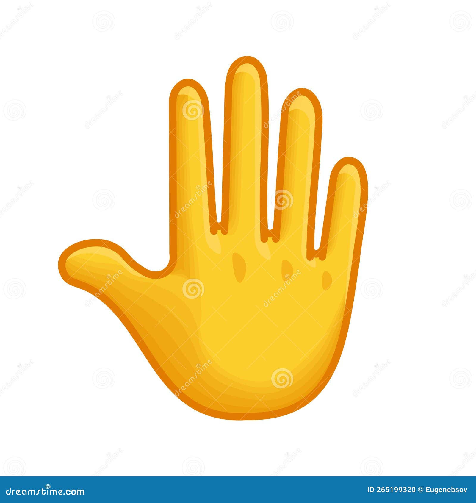 Back Side of the Hand Large Size of Yellow Emoji Hand Stock Vector ...