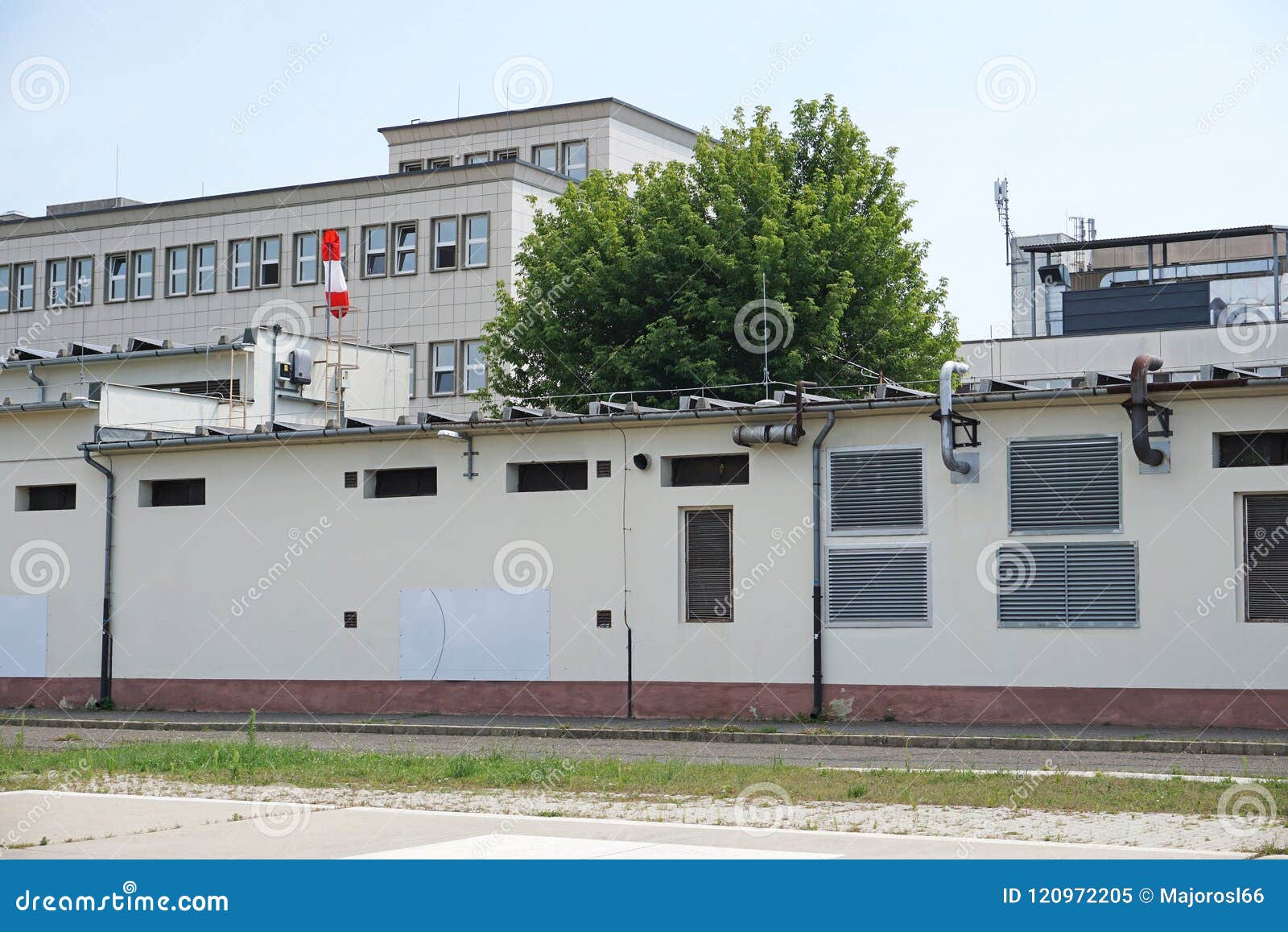 Back Side of the Hospital Building Stock Image - Image of rear, back ...