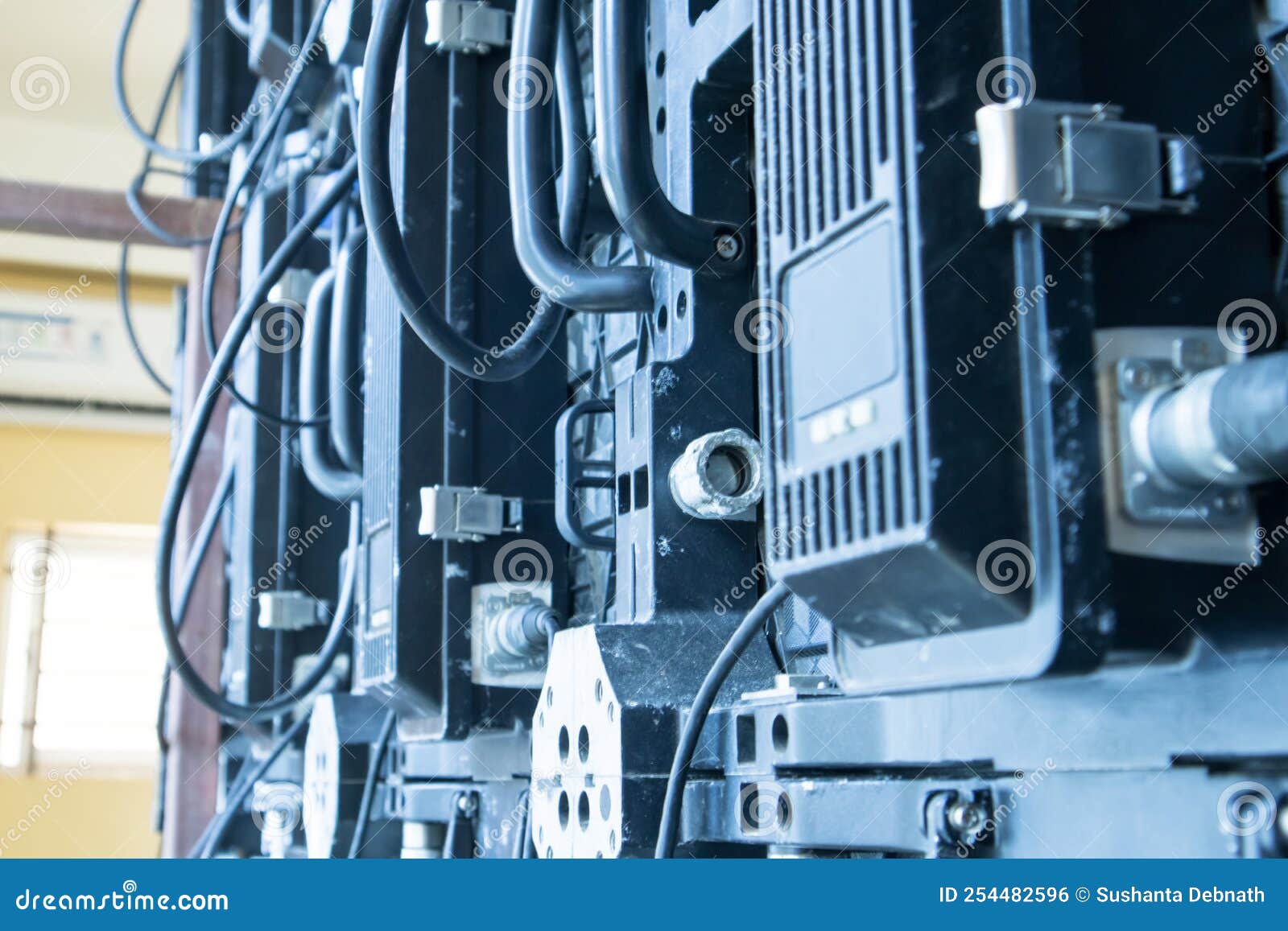 Back Side of a LED Display Panel Setup Stock Photo - Image of concert ...