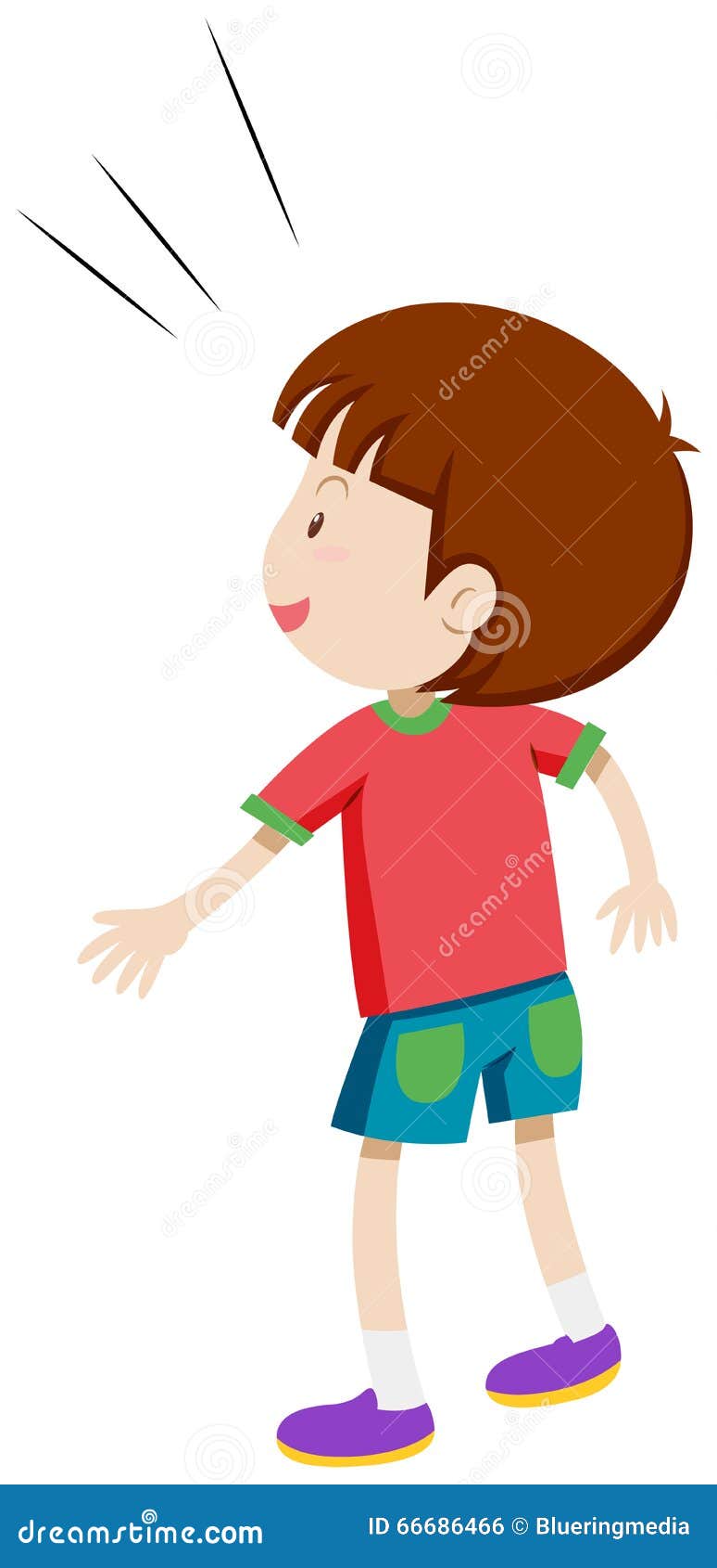Back side of a little boy stock vector. Illustration of childhood ...