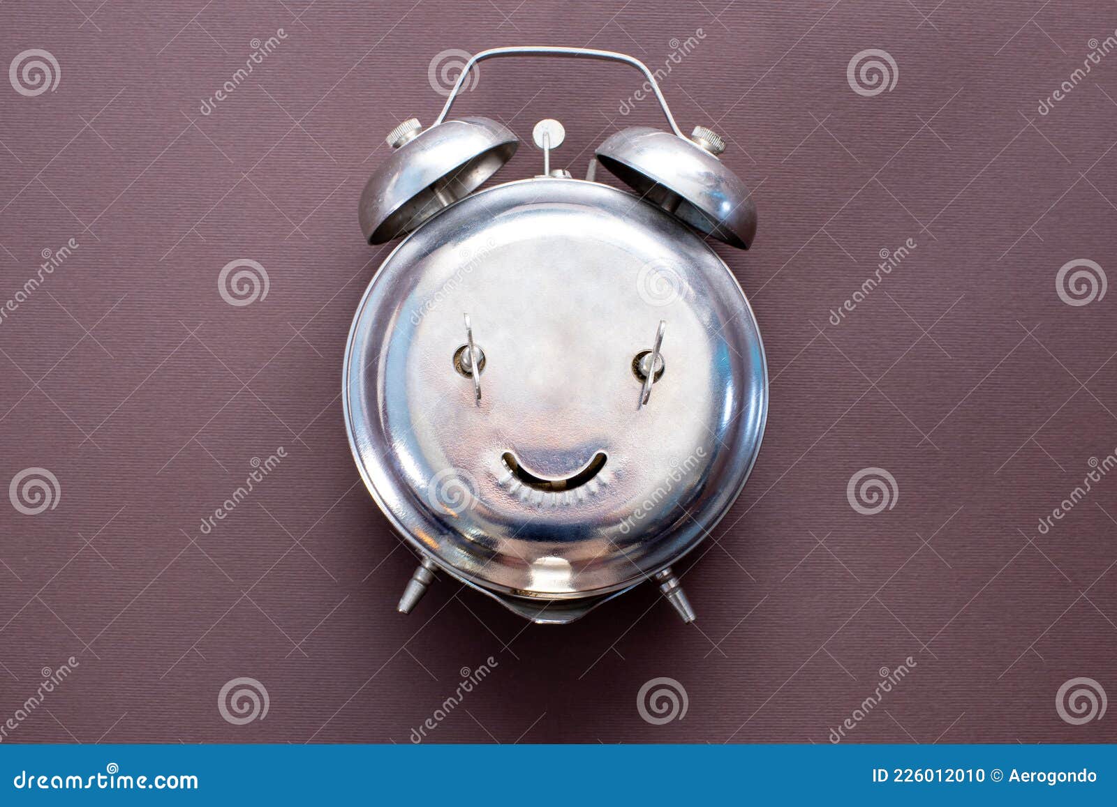 Back Side of Metal Clock with Happy Face Stock Photo - Image of time ...