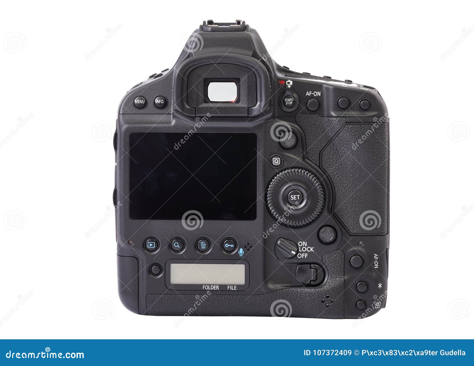 DSLR camera back stock image. Image of heavy, bulky - 107372409