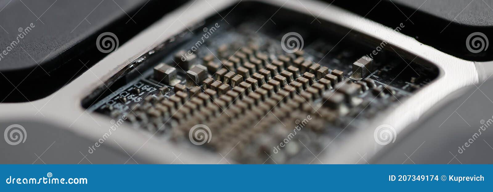 Back Side of Modern Motherboard with Computer Processor Mount Stock ...