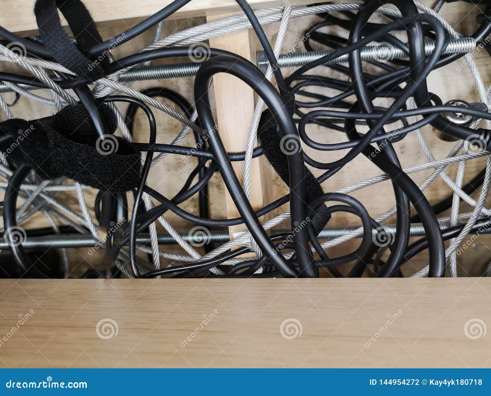 Back Side of Modern Working Data Center Servers with Cables - Cloud ...