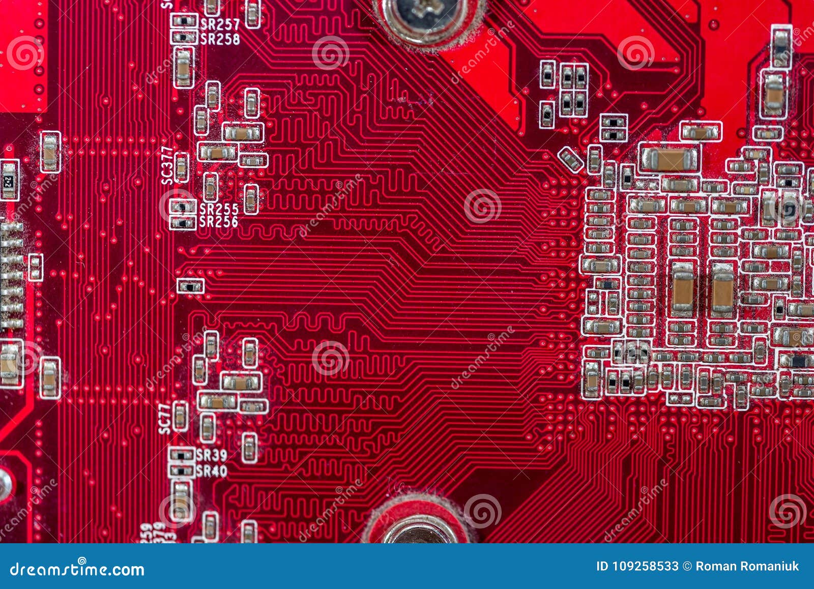 Back Side Old Electronic Circuit Board Stock Image - Image of equipment ...