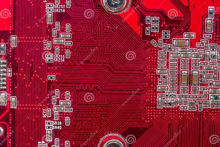 Back Side Old Electronic Circuit Board Stock Image - Image of equipment ...