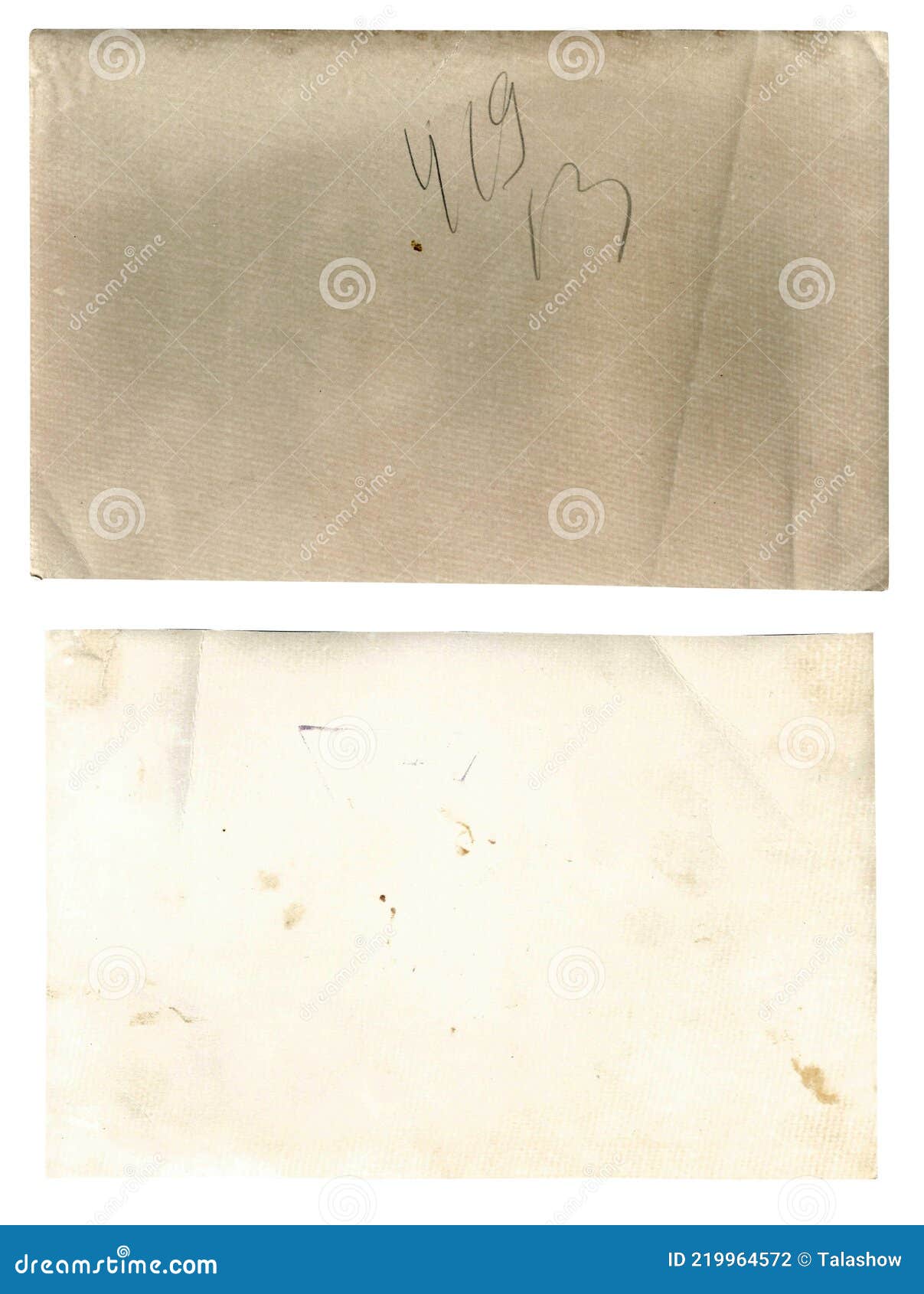 Back Side of Old Paper Photograph Stock Photo - Image of painting ...