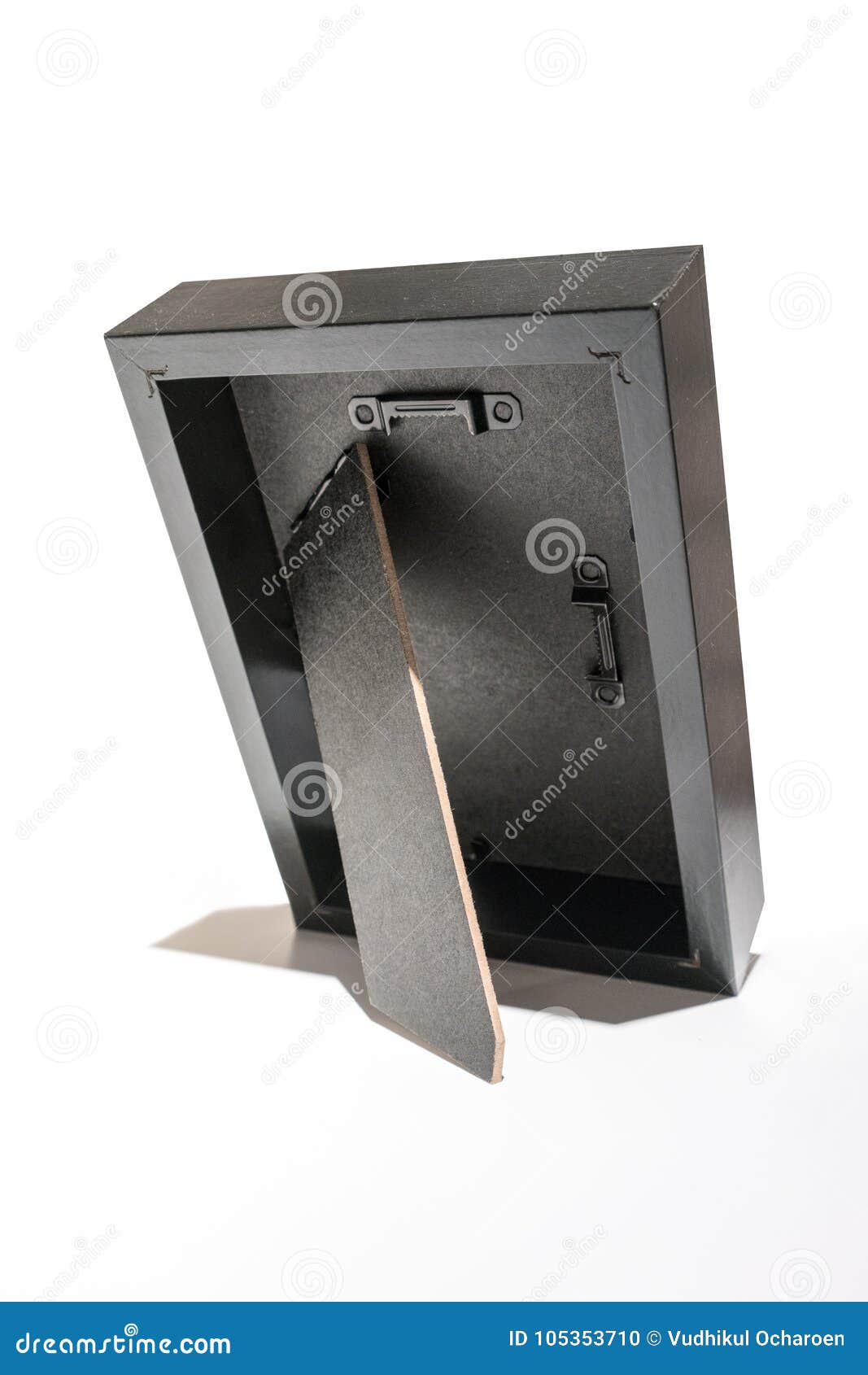 Back Side of Photo Frame in Black Color Stock Photo - Image of design ...