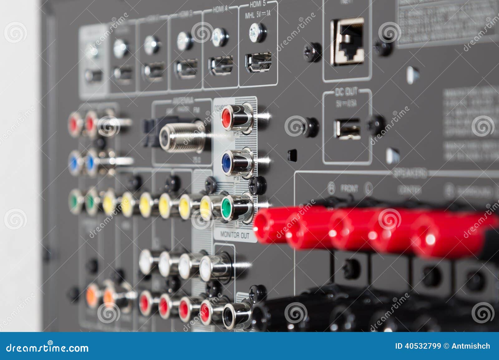 Back side of the receiver stock image. Image of radio - 40532799