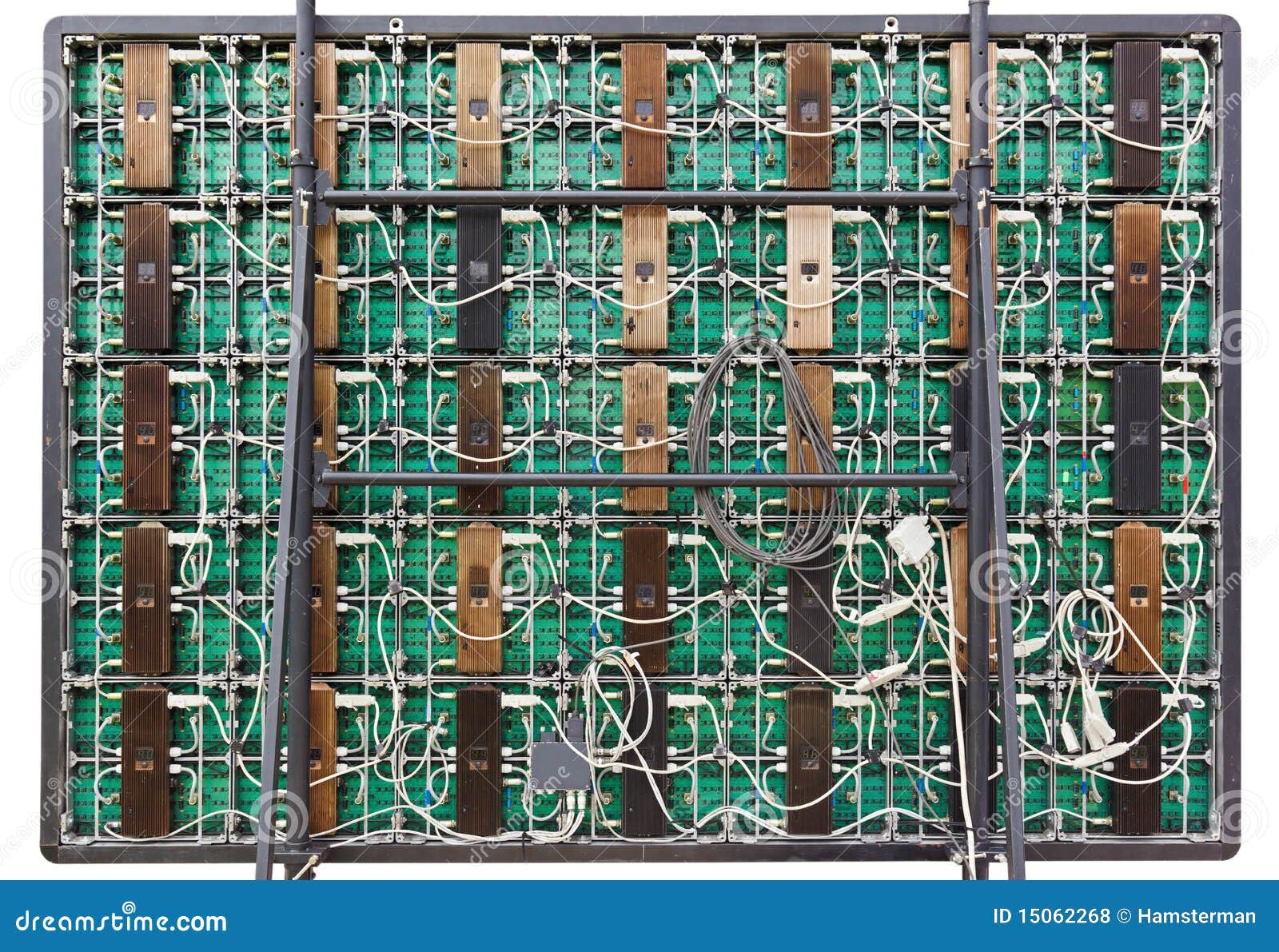 Back Side of RGB LED Screen Panel Stock Photo - Image of isolated, back ...