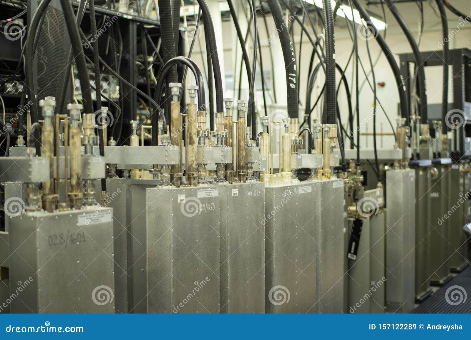 The Back Side of the Server. Data Center Stock Image - Image of ...