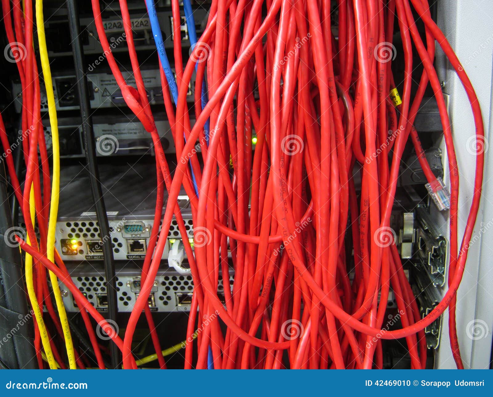 Back Side Server Showing Wiring Cable Stock Photo - Image of computer ...