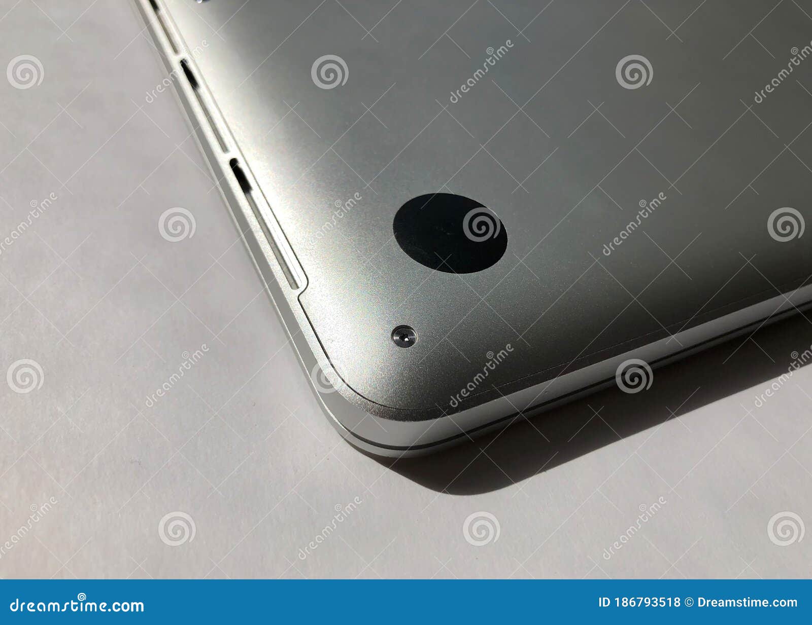 Back Side of Silver MacBook Pro 13 Stock Photo - Image of close ...