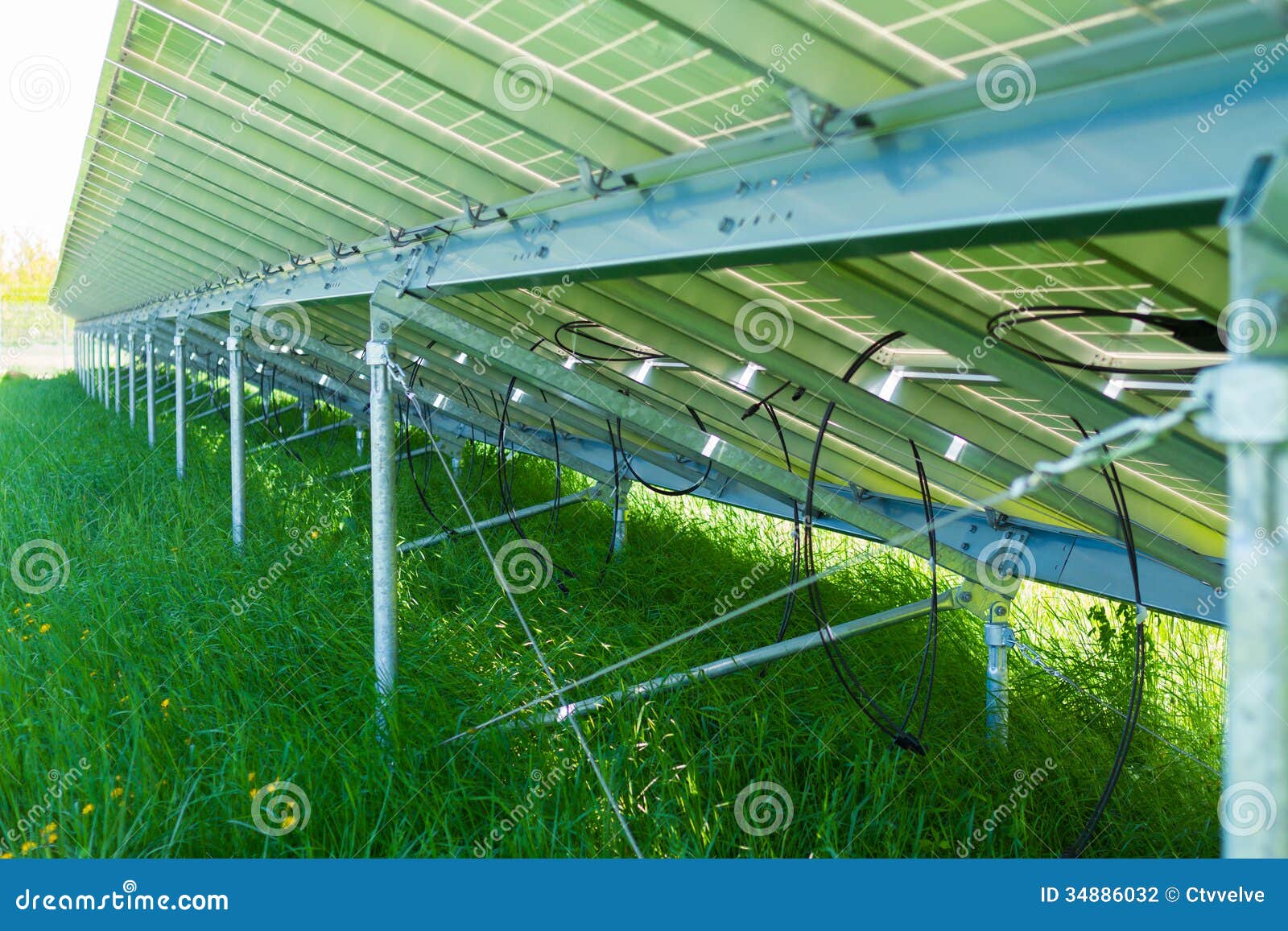 Back side of solar panel stock photo. Image of photovoltaic - 34886032