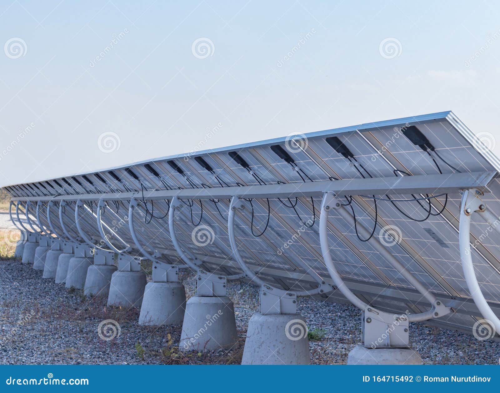 Back side of solar panel stock photo. Image of construction - 164715492
