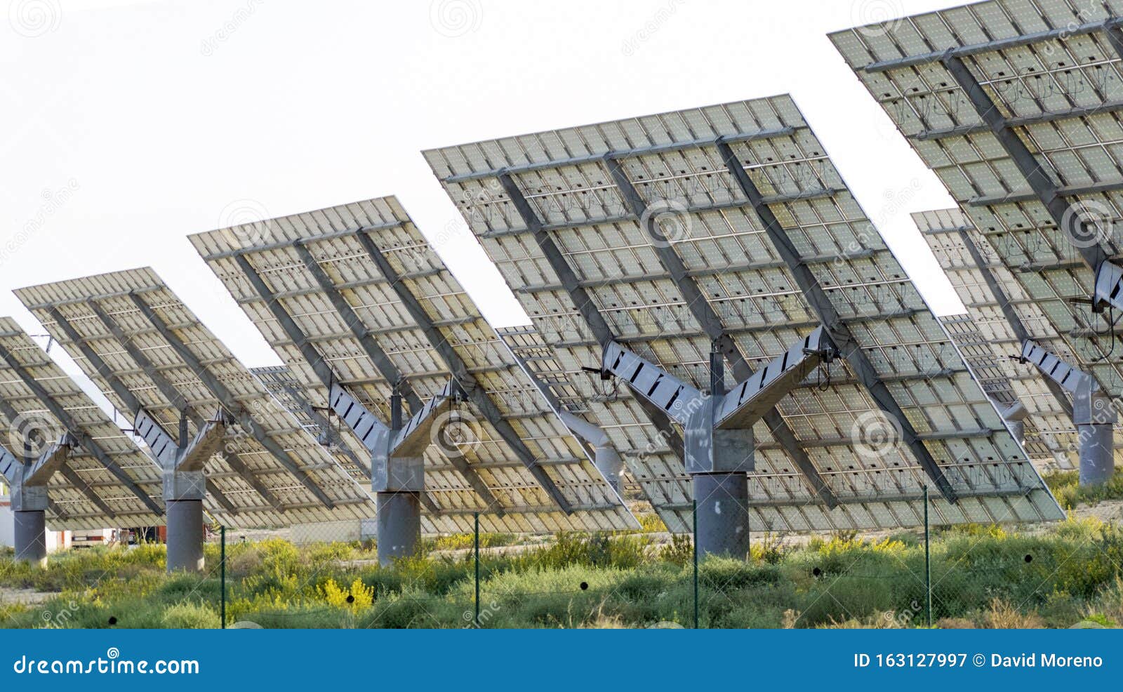 Back Of A Solar Panel Array On Farm Stock Photo | CartoonDealer.com ...