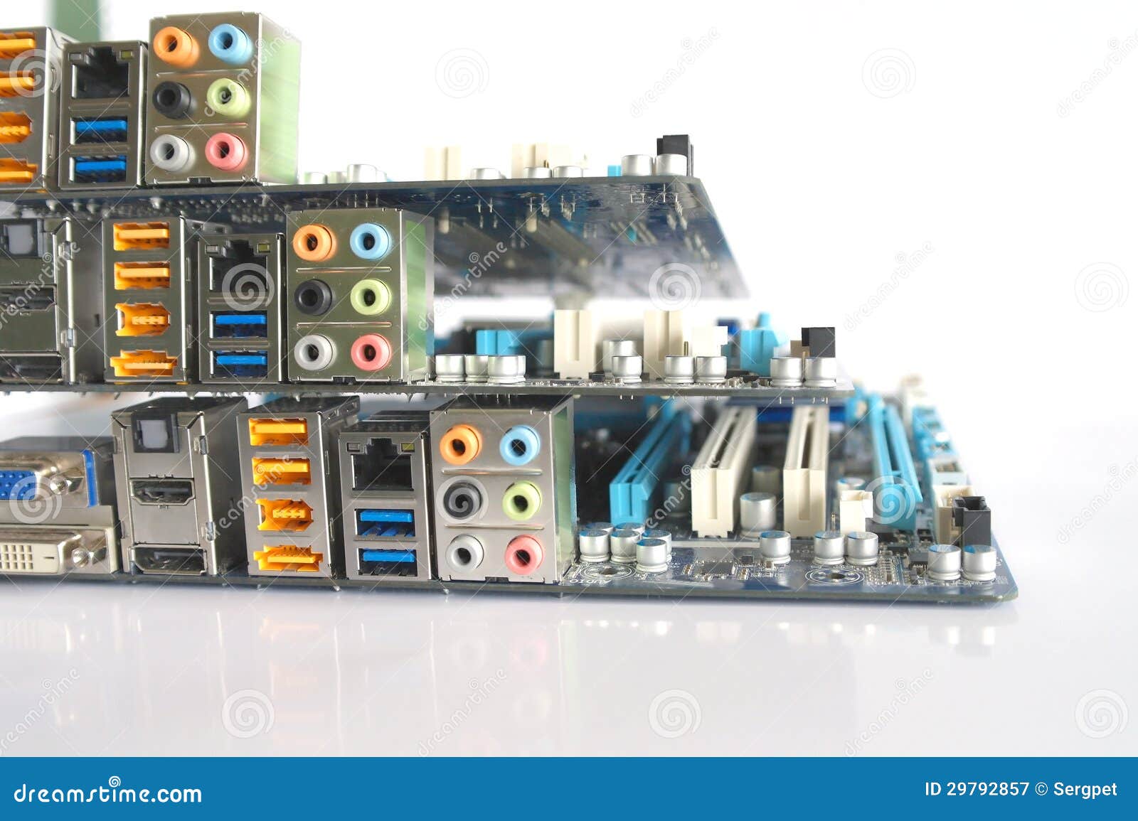 Three computer main boards stock image. Image of closeup - 29792857
