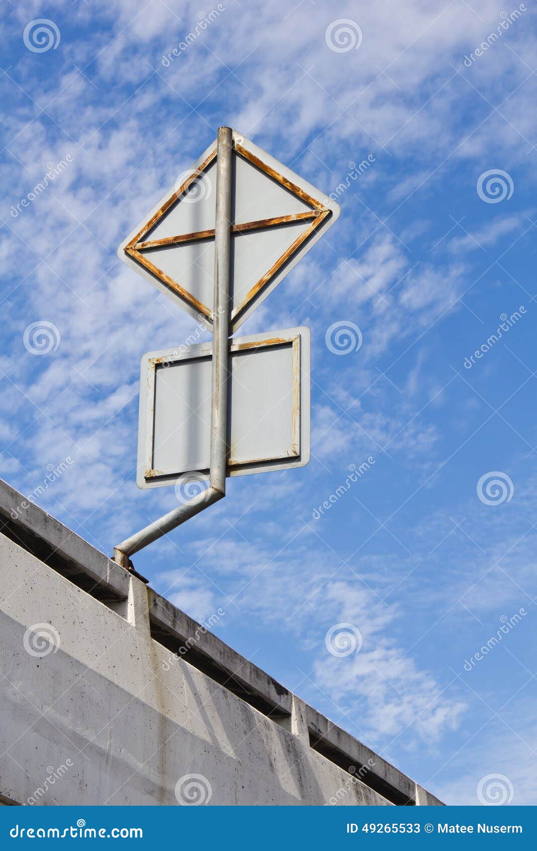 Back Side of Traffic Signpost Stock Image - Image of sign, rusty: 49265533