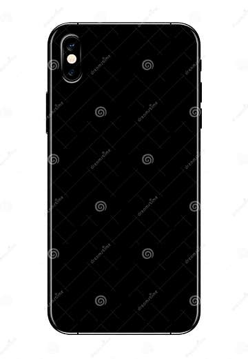 Back Side View New Phone Dual Camera Vector Drawing Eps10 Format on ...