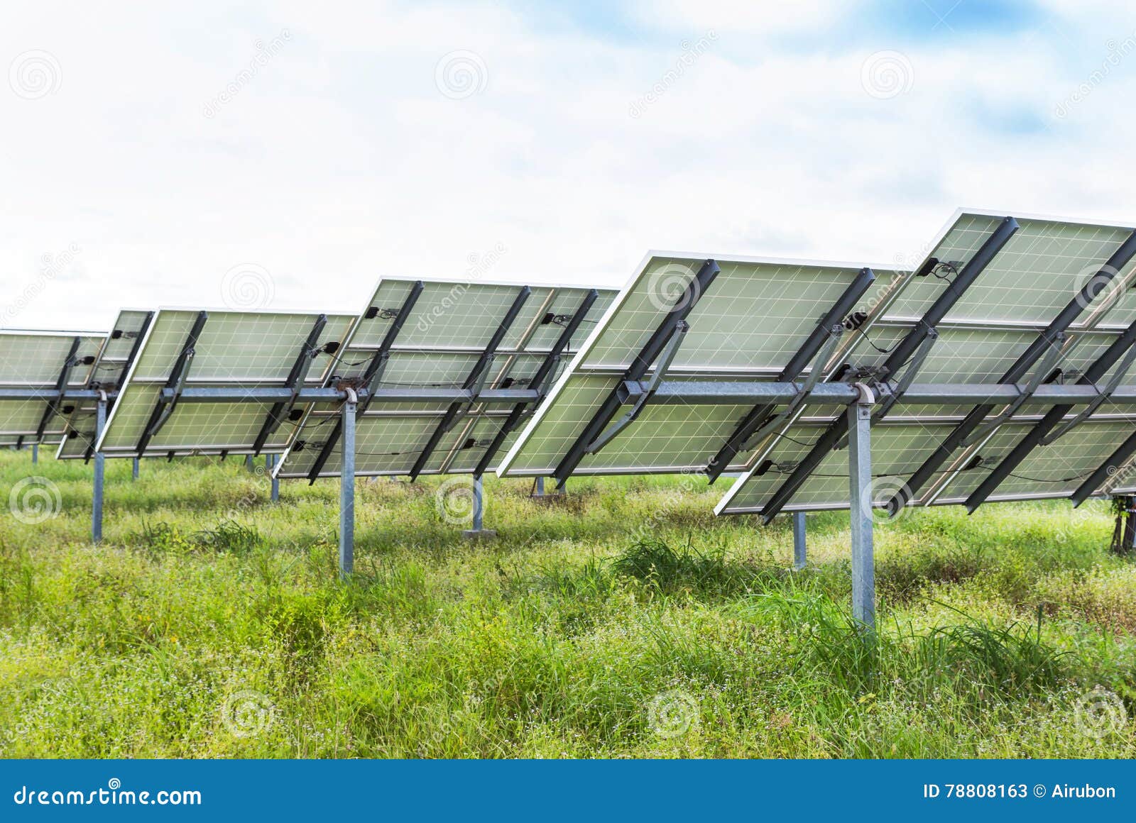 Back Side View Photovoltaics Solar Panels Stock Image - Image of ...