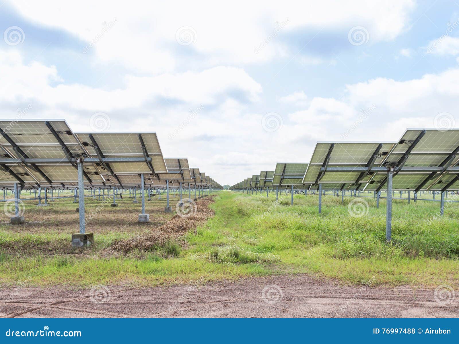Back Side View Photovoltaics Solar Panels Stock Photo - Image of blue ...