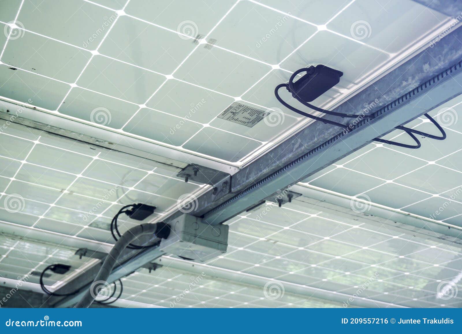 Solar panel stock photo. Image of energy, back, ecological - 209557216