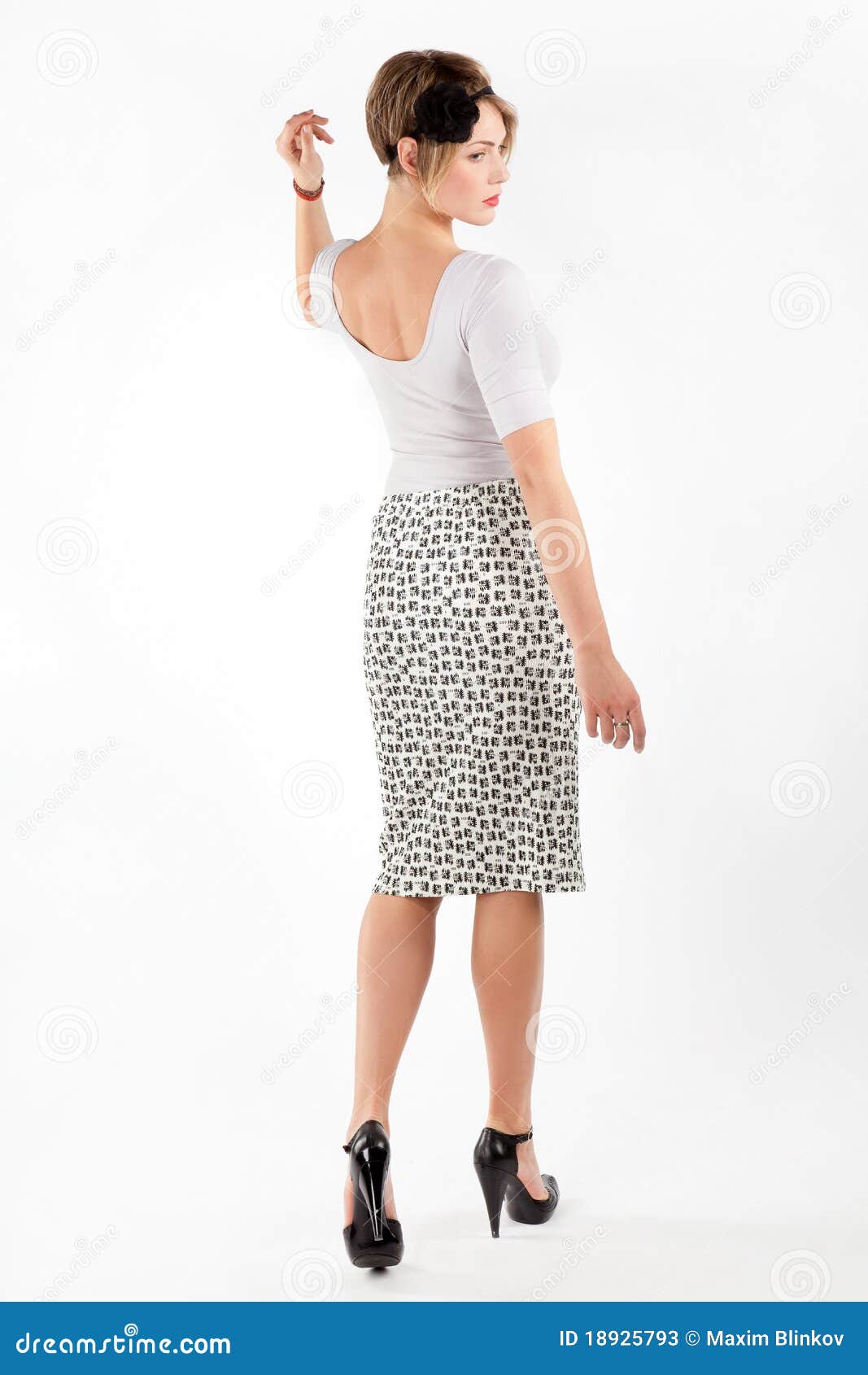 Back side view of a woman stock image. Image of lady - 18925793