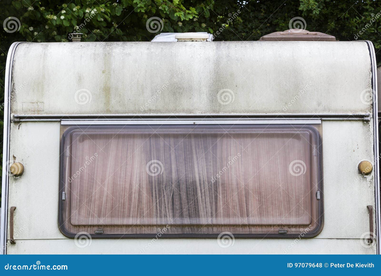 Back Side of a Vintage Caravan Stock Photo - Image of summer, caravans ...