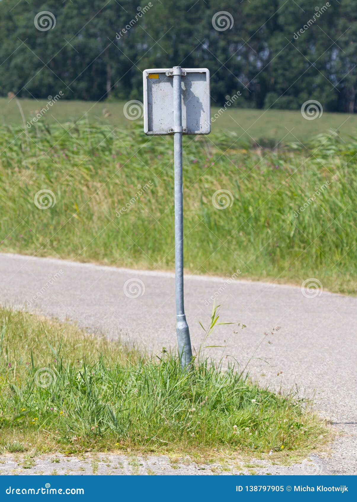 Back of a Sign at a Dutch Road Stock Image - Image of ashphalt, broken ...