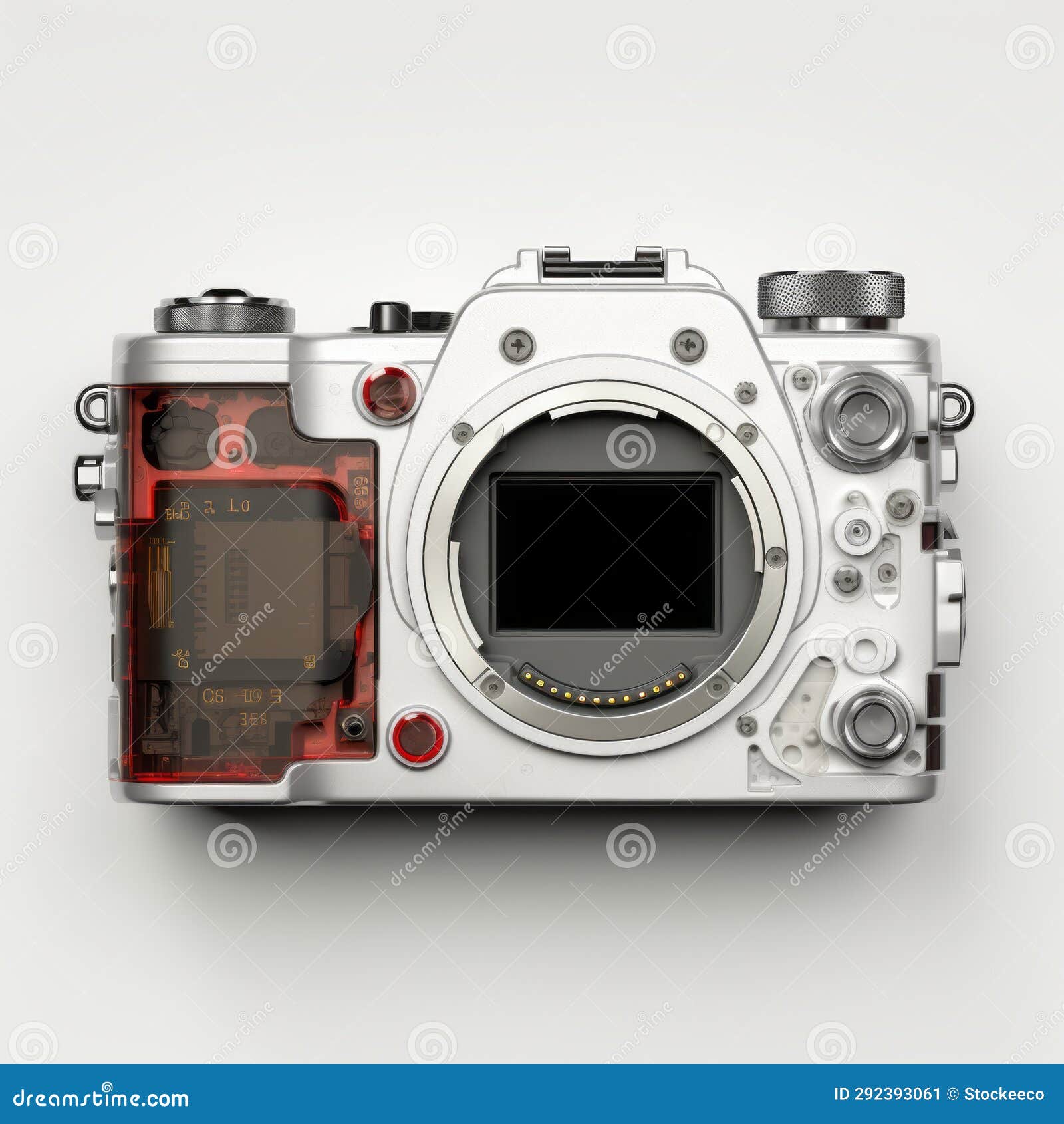 Hyper-realistic White Camera Mockup with Exquisite Craftsmanship Stock ...