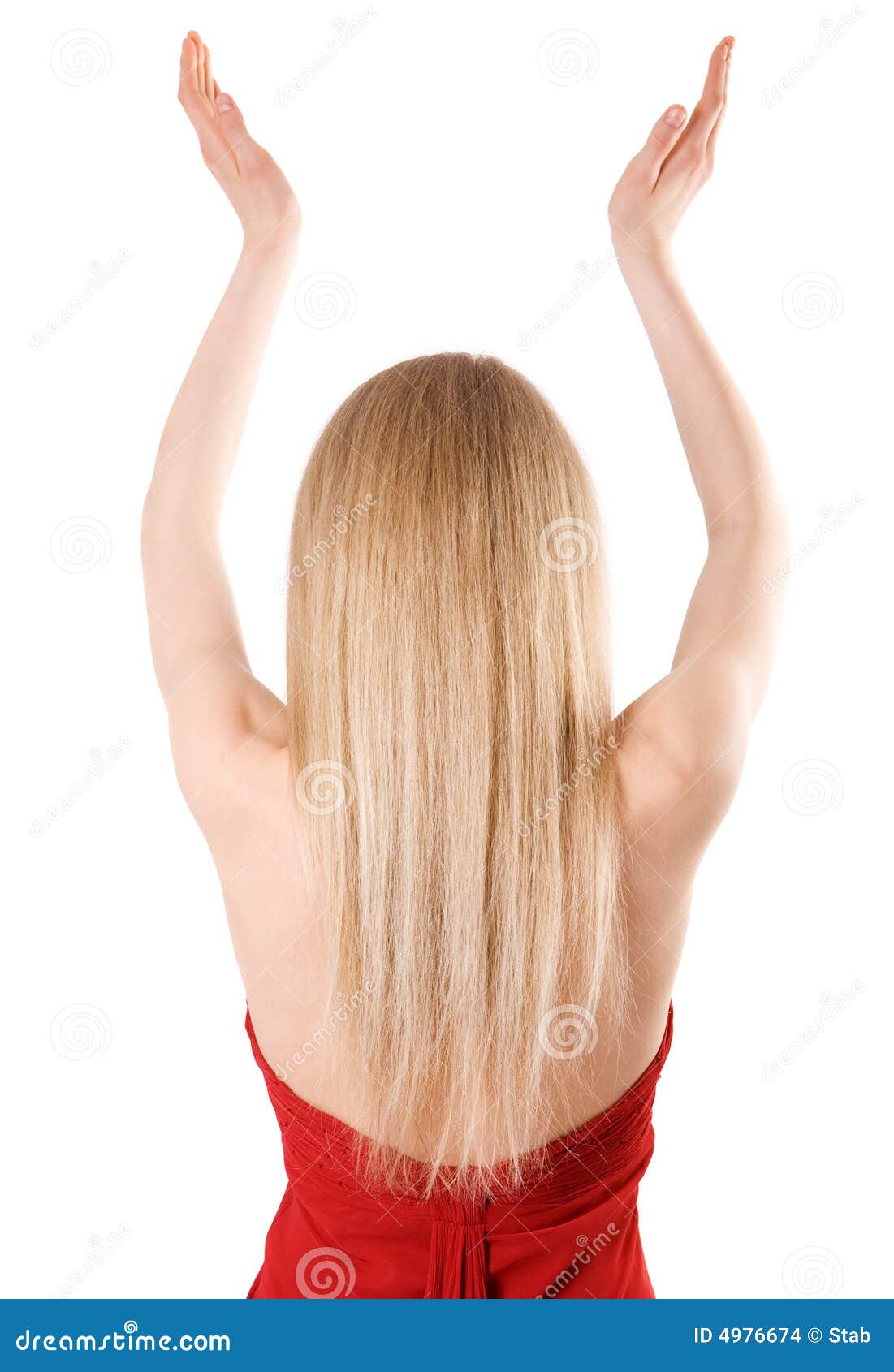 Back of the Slim Girl in a Evening Dress Stock Photo - Image of girls ...