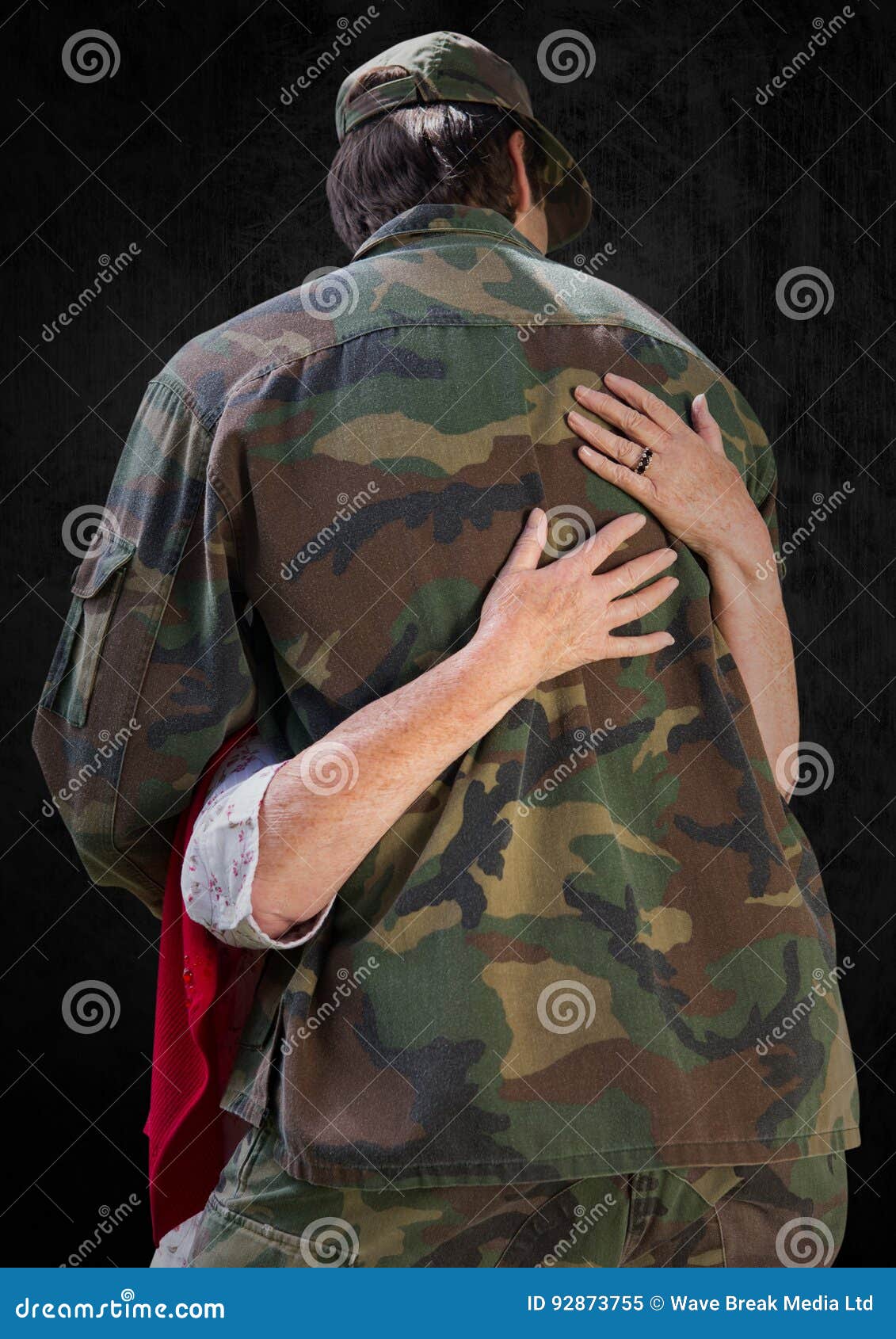 Back Of Soldier Saluting Against Blurry Map Royalty-Free Stock Image ...