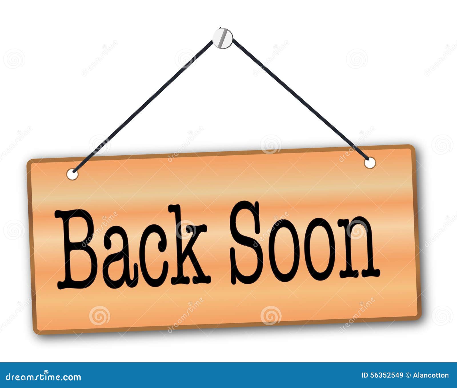 Back Soon stock illustration. Illustration of plank, billboard - 56352549