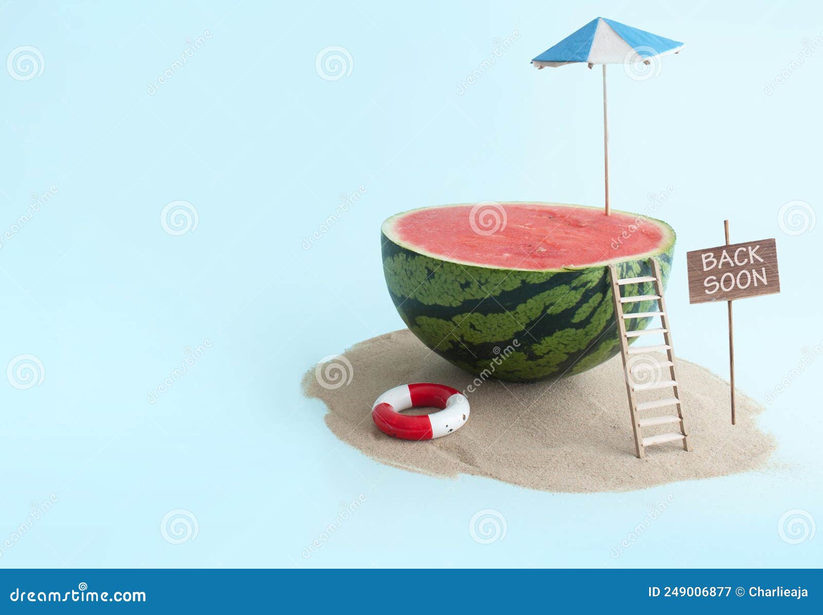 Back Soon Vacation Break Sign Stock Image - Image of copy, beach: 249006877