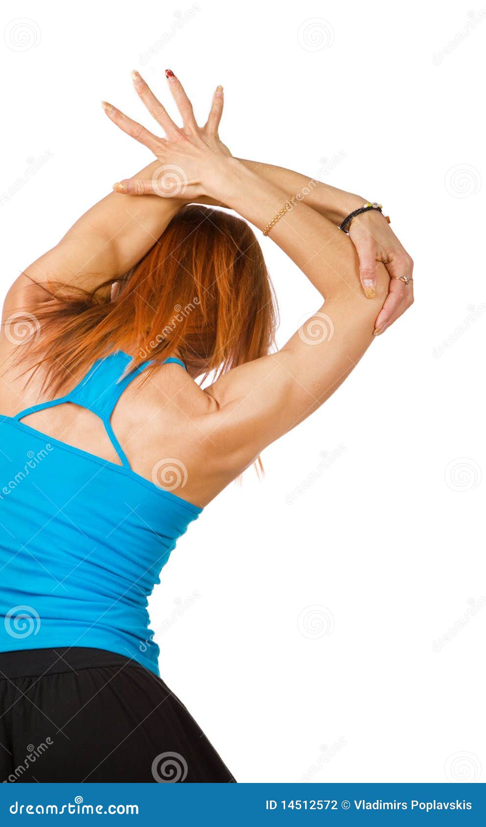 Back of sportswoman stock photo. Image of lifting, girl - 14512572