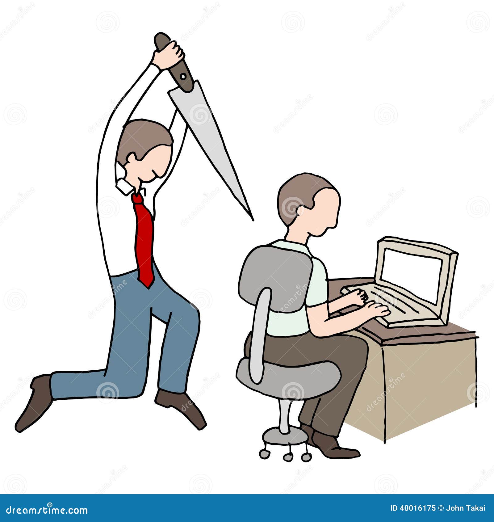 Backstabbing Metaphor Cartoon Vector Illustration | CartoonDealer.com ...