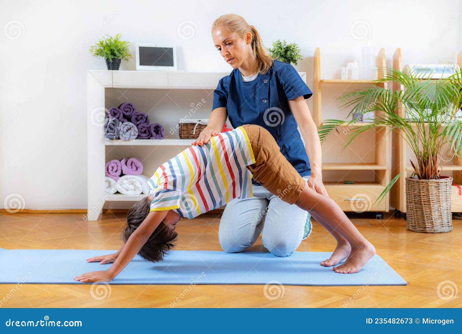 Back Stabilisation Exercise for Children Stock Image - Image of ...