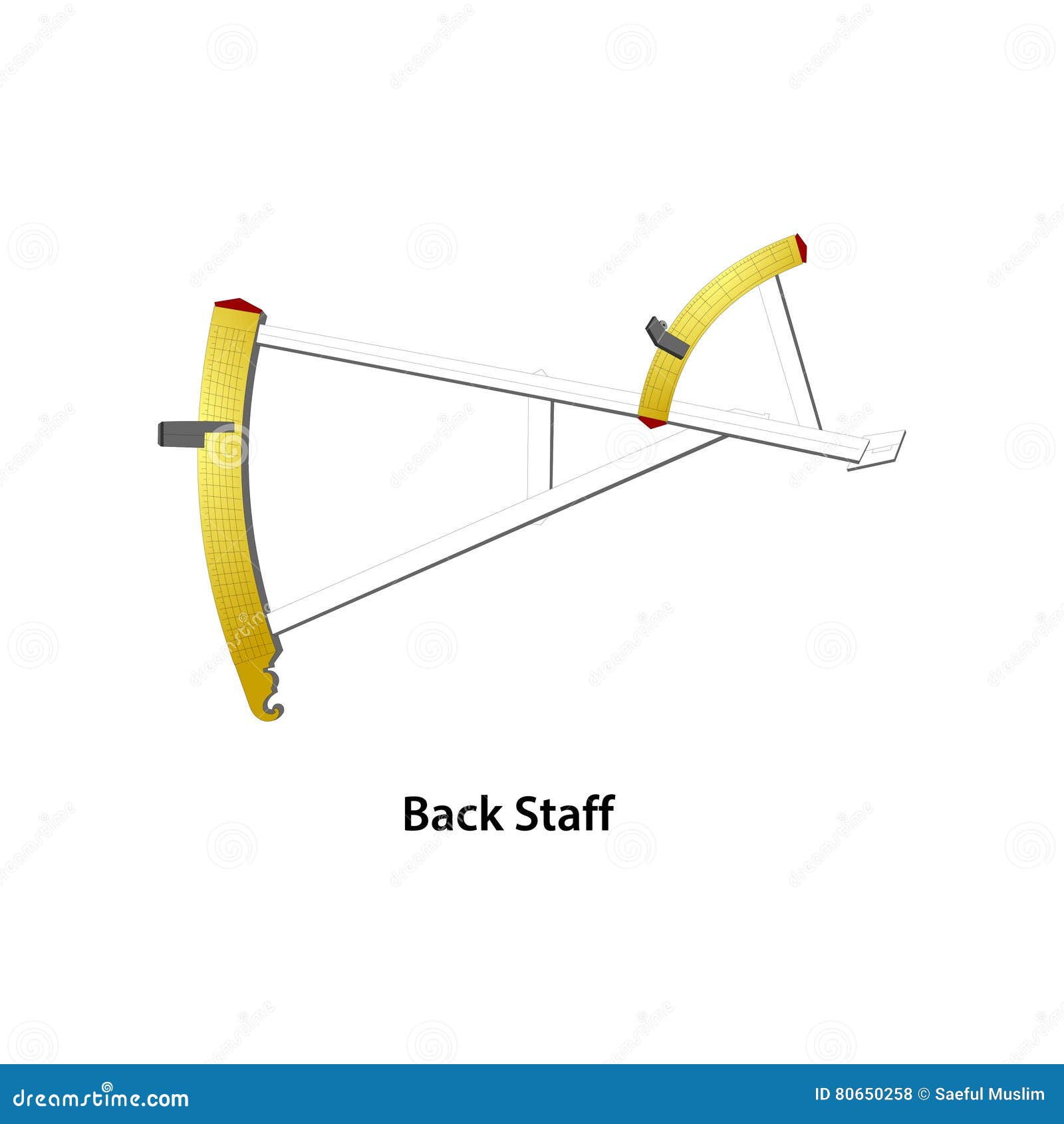 Back staff stock illustration. Illustration of simple - 80650258