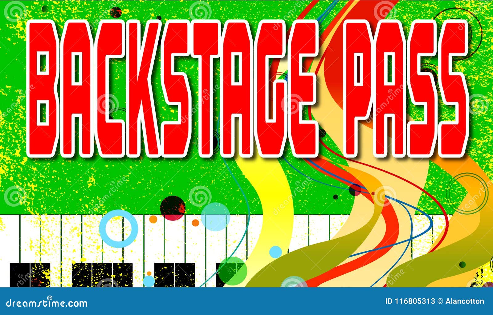 Back Stage Pass To Musical Event Stock Vector Illustration Of Stage Concert 116805313